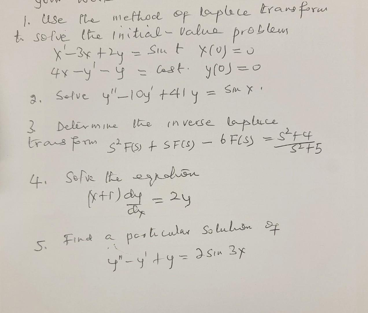 Solved this is math 273 please solve this differential | Chegg.com