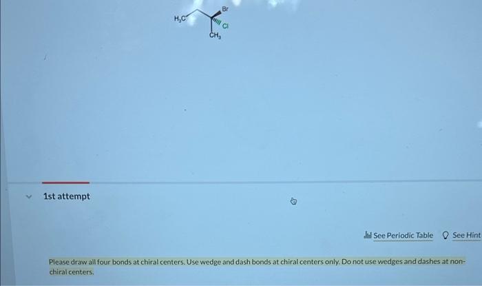 Solved Draw the enantiomer of (S)-2-bromo-2-chlorobutane | Chegg.com