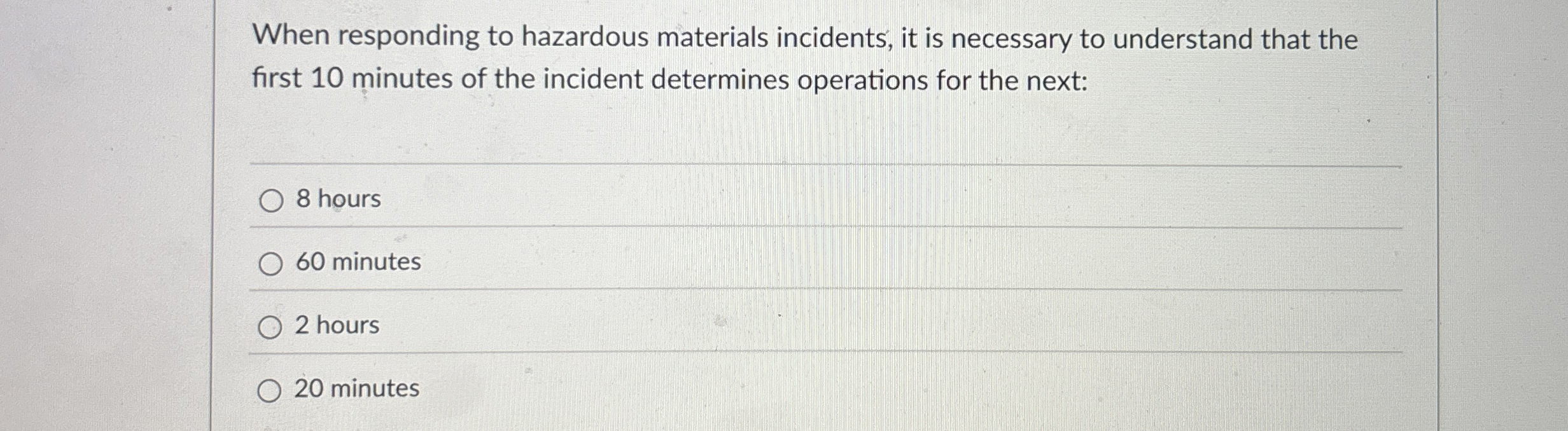 Solved When responding to hazardous materials incidents, it | Chegg.com