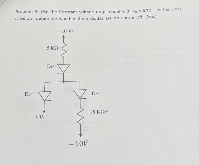 Solved Problem 2. Consider the clipper circuit. Use the | Chegg.com