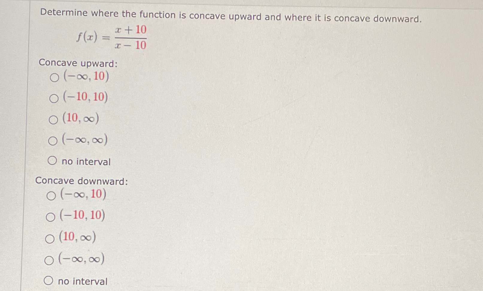 Solved Determine where the function is concave upward and | Chegg.com