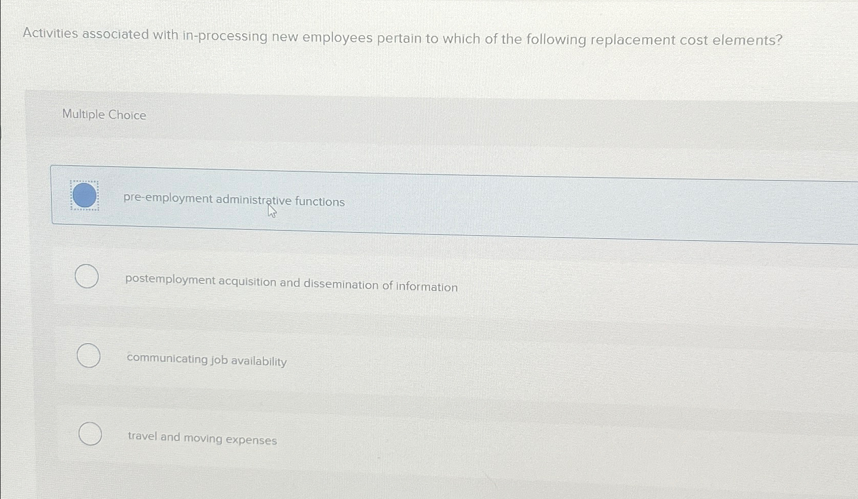 Solved Activities associated with in-processing new | Chegg.com