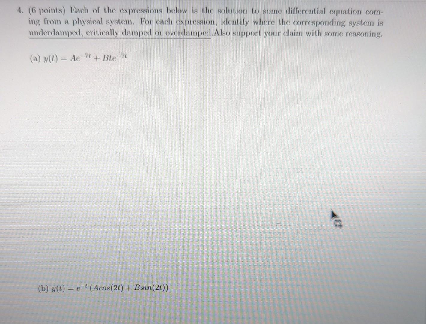 Solved 4. (6 points) Each of the expressions below is the | Chegg.com