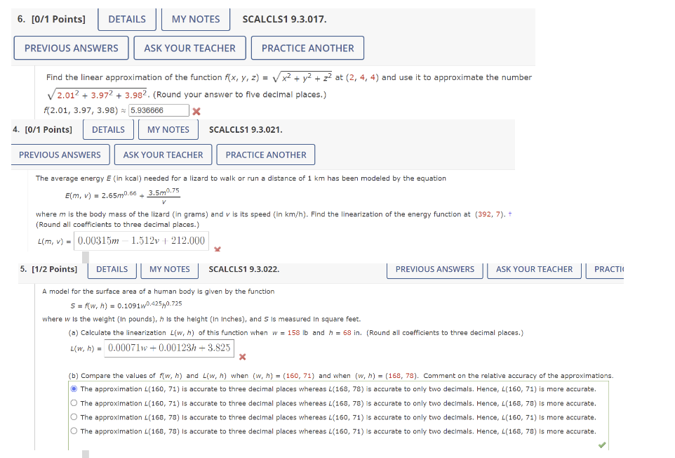 Solved Find the linear approximation of the function | Chegg.com