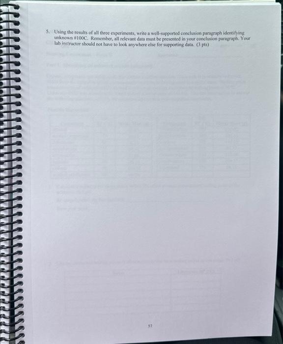Solved Part 2. Identifying an unknown acidic, basic or | Chegg.com