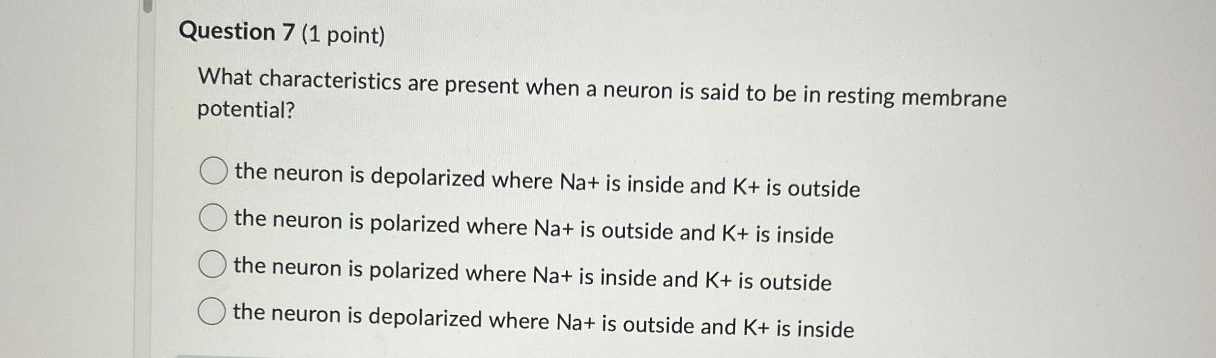 Solved Question 7 (1 ﻿point)What characteristics are present | Chegg.com