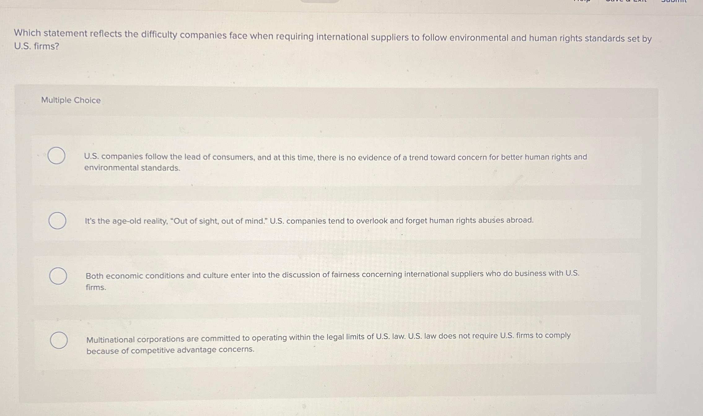 Solved Which statement reflects the difficulty companies | Chegg.com