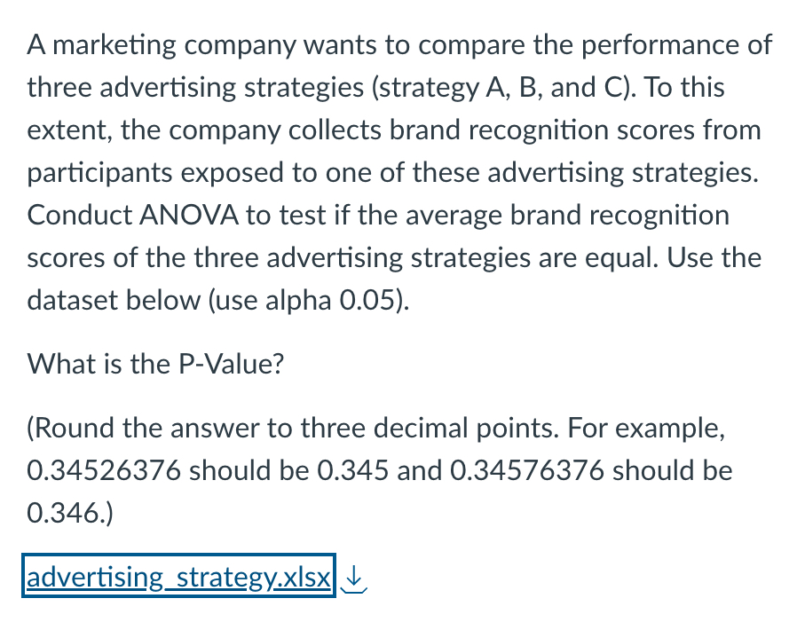 Advertising Strategy A Advertising Strategy B | Chegg.com