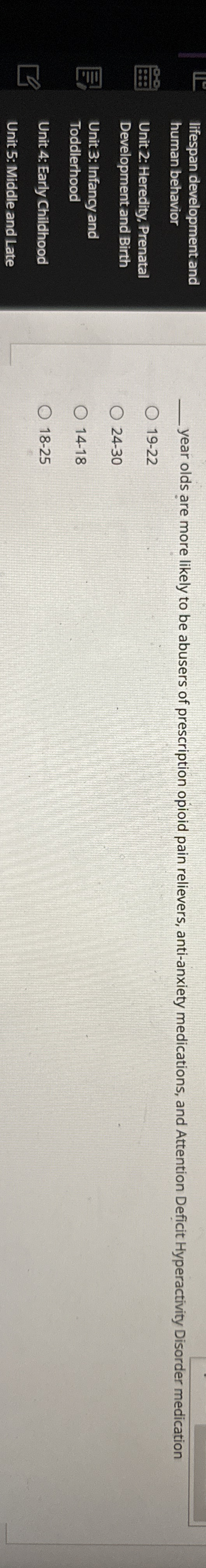 Solved lifespan development and human behaviorUnit 2: | Chegg.com