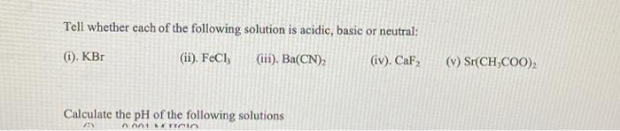 Solved Tell whether each of the following solution is | Chegg.com