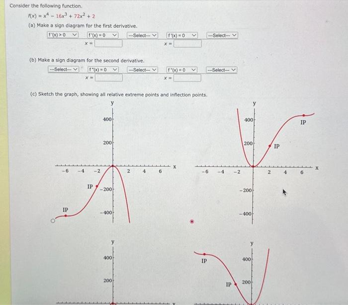 Solved Consider the following function. f(x)=x4−16x3+72x2+2 | Chegg.com