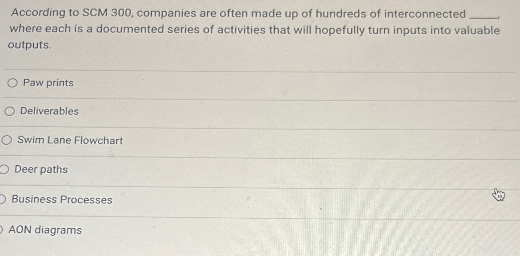 Solved According to SCM 300 , ﻿companies are often made up | Chegg.com