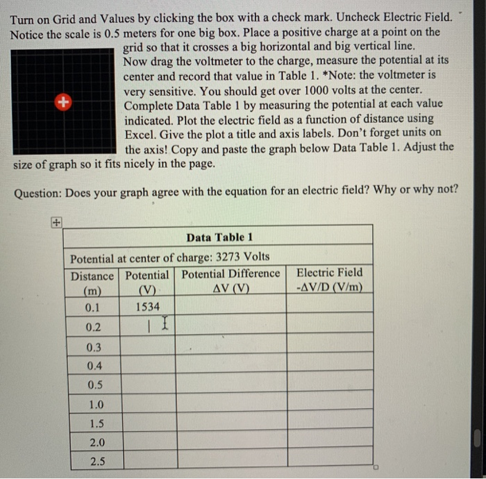 Solved Turn On Grid And Values By Clicking The Box With A Chegg