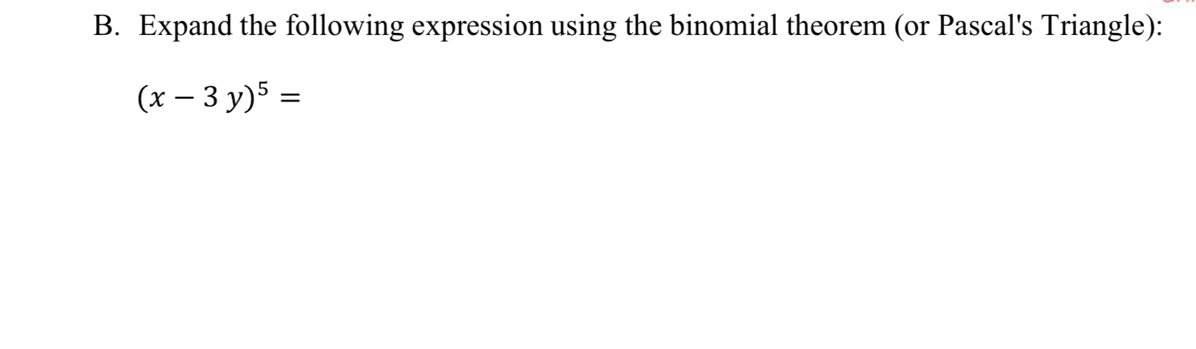 B. ﻿Expand the following expression using the | Chegg.com