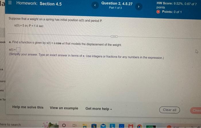 Solved la Homework: Section 4.5 ook ce Ouro ans in To | Chegg.com