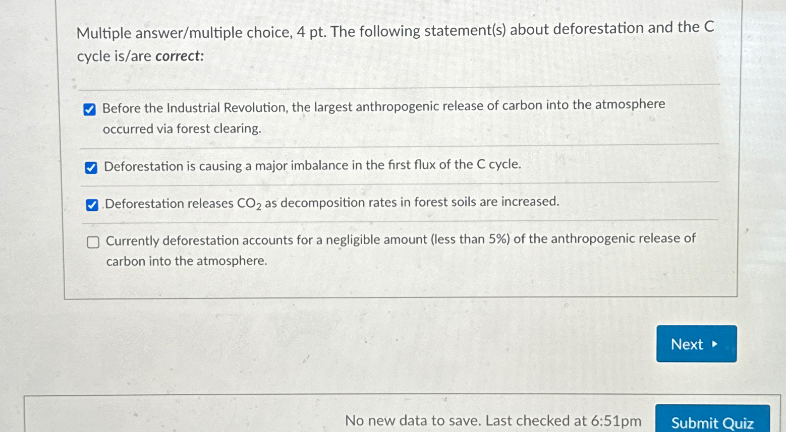 Solved Multiple answer/multiple choice, 4pt. ﻿The following | Chegg.com