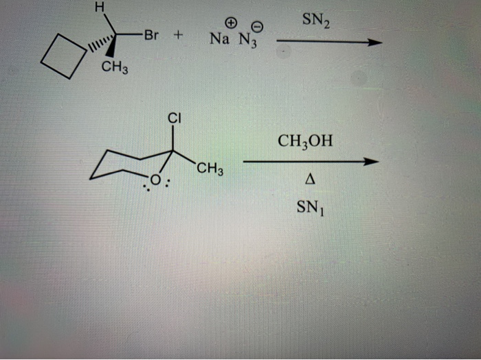 Solved SN2 ... Br + Na Nz CH3 C CH3OH 0: CH3 SN | Chegg.com