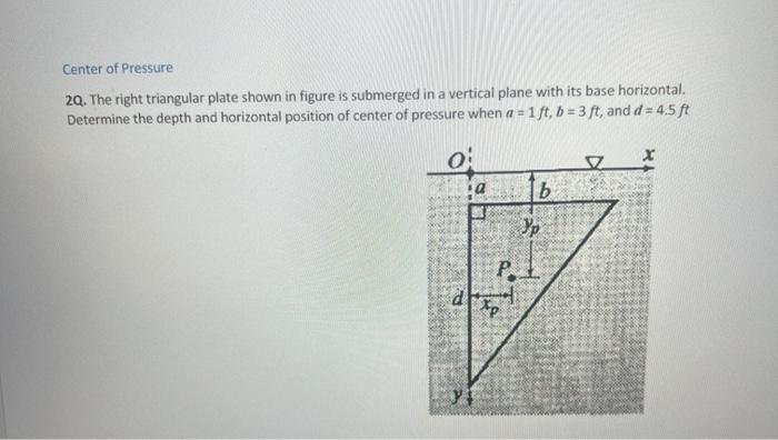 Solved 2Q. The right triangular plate shown in figure is | Chegg.com