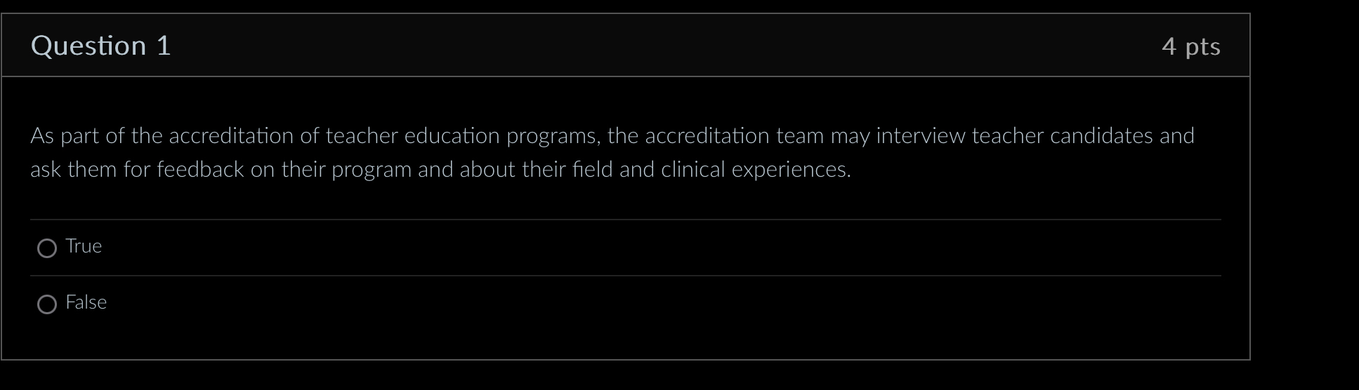 Solved Question 14 ﻿ptsAs part of the accreditation of | Chegg.com