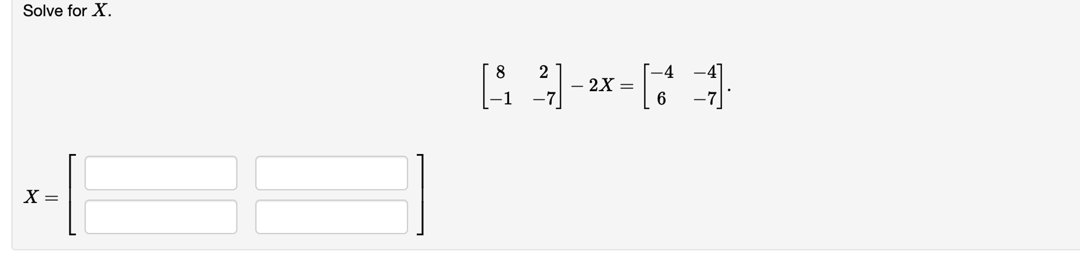 Solved Solve For X 82 1 7 2x 4 46 7 x 1 1 Chegg