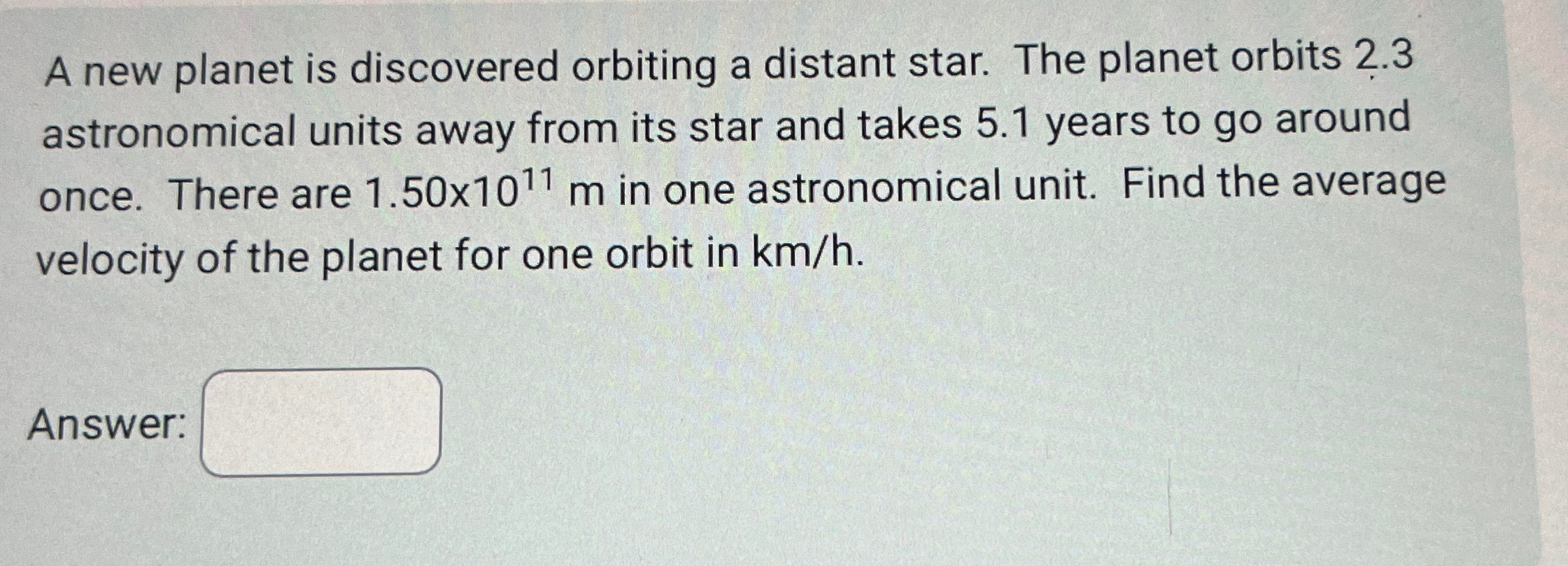 Solved A new planet is discovered orbiting a distant star. | Chegg.com