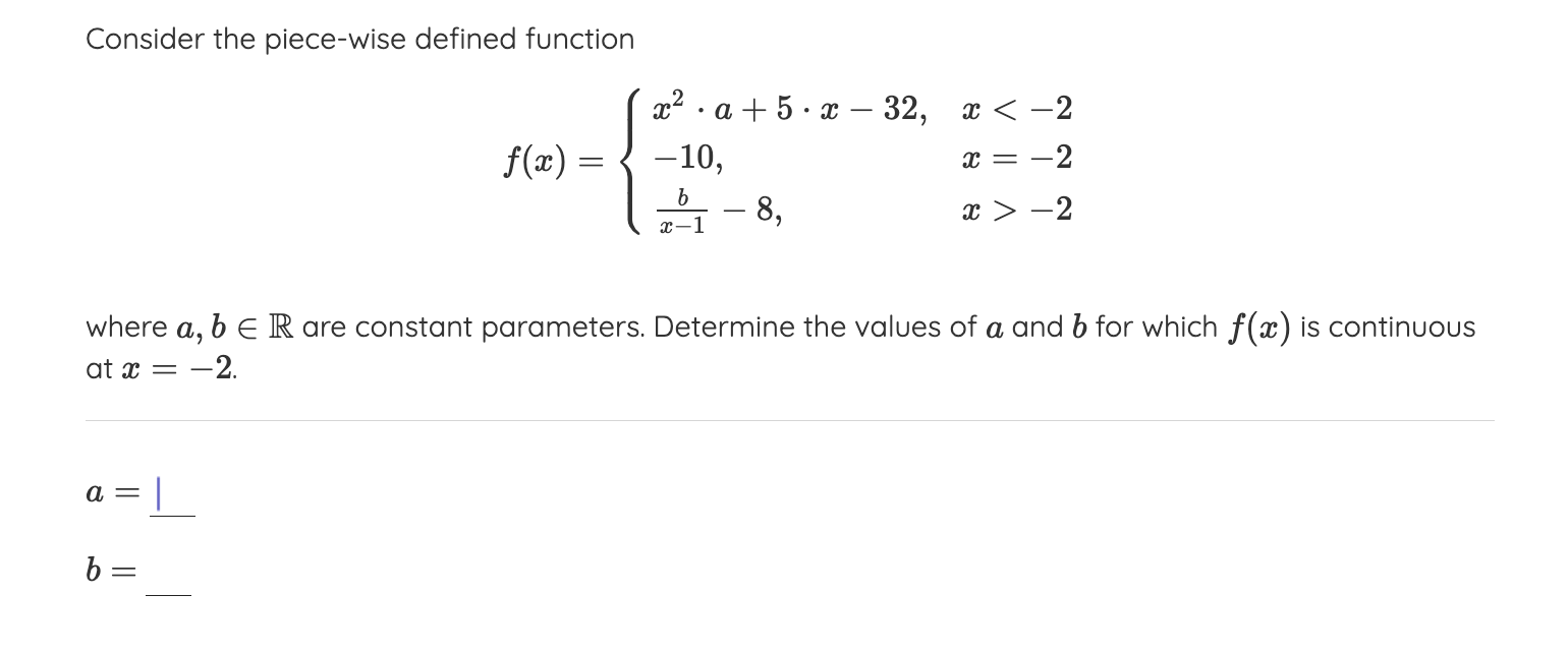 Solved Consider the piece-wise defined | Chegg.com