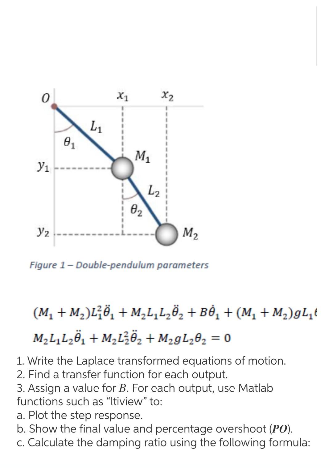 Solved 1. Write the Laplace transformed equations of | Chegg.com