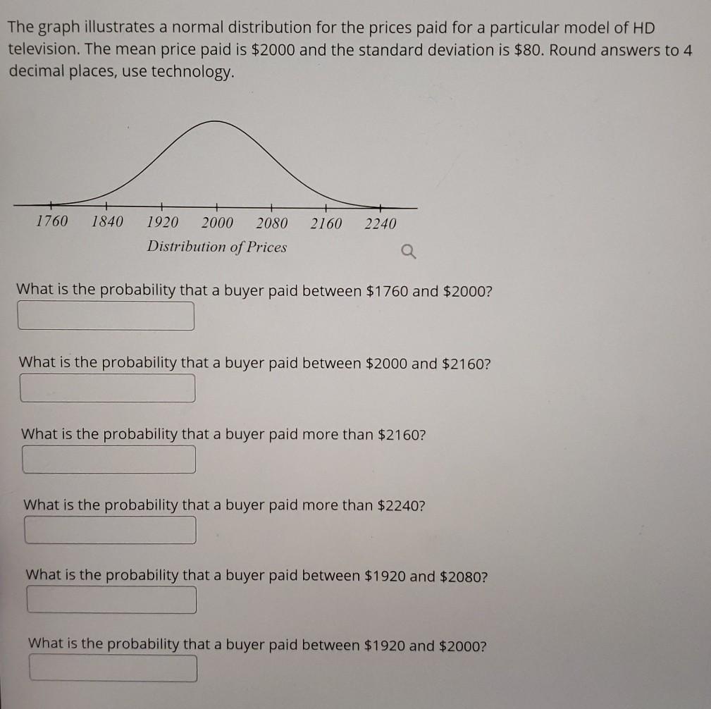 Solved The graph illustrates a normal distribution for the | Chegg.com