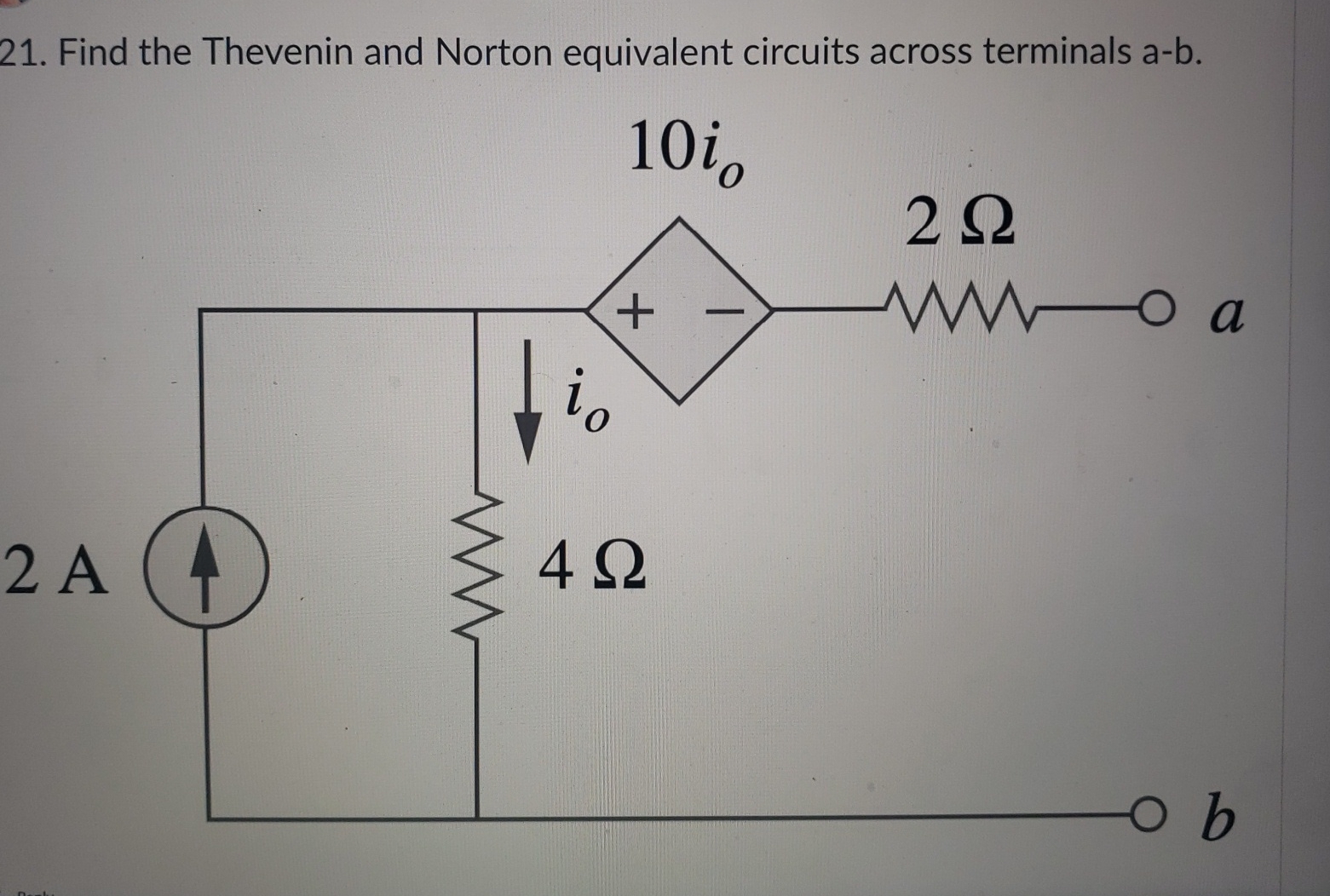 Solved Find the Thevenin and Norton equivalent circuits | Chegg.com