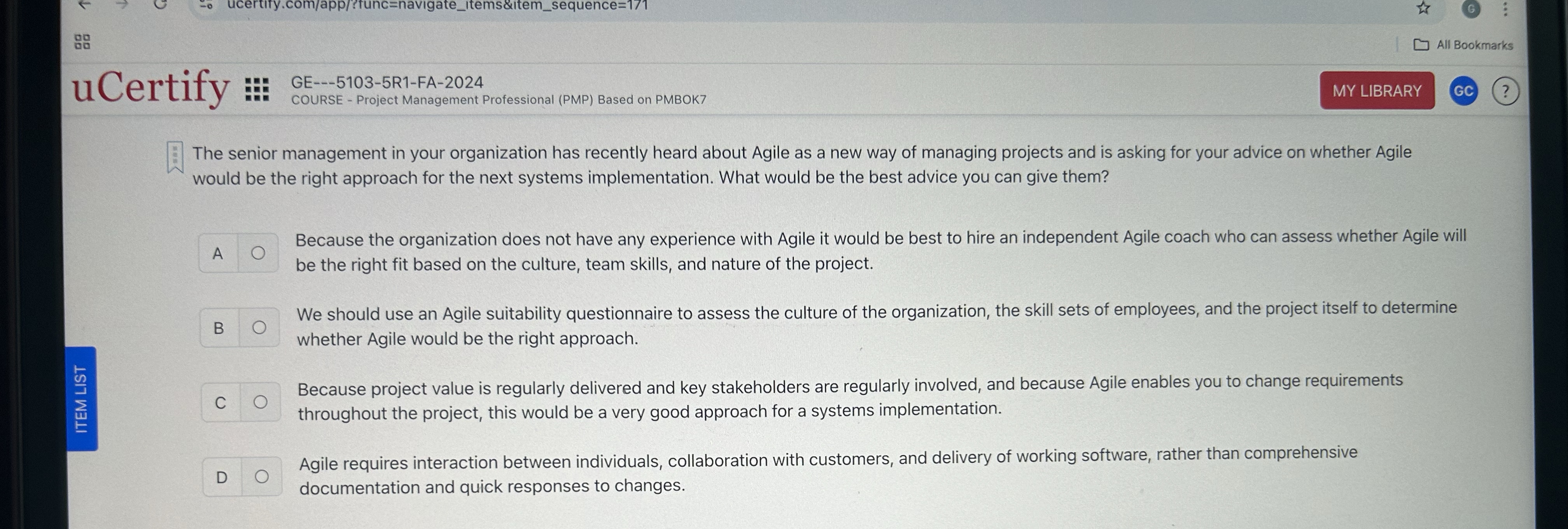 Solved The senior management in your organization has | Chegg.com