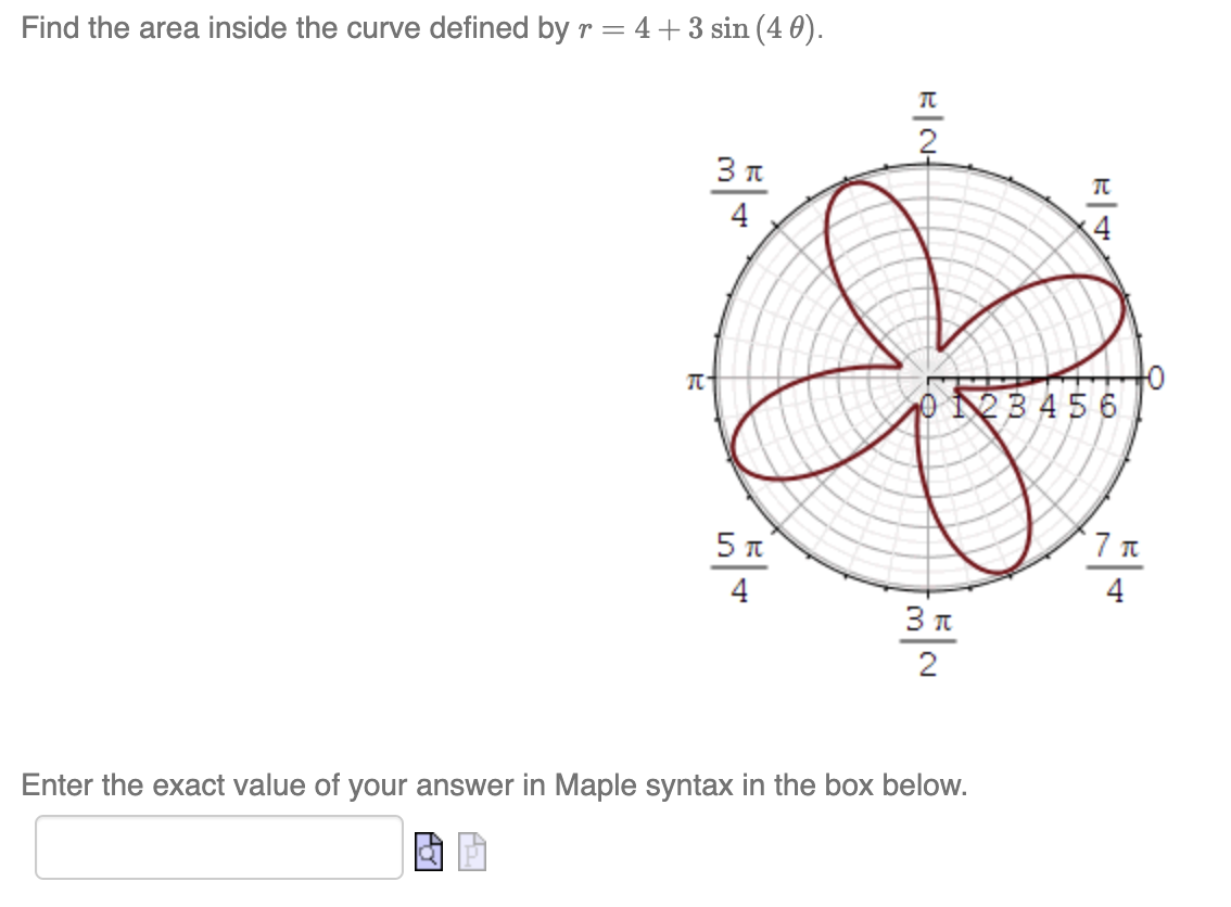 Solved Find the area inside the curve defined by | Chegg.com