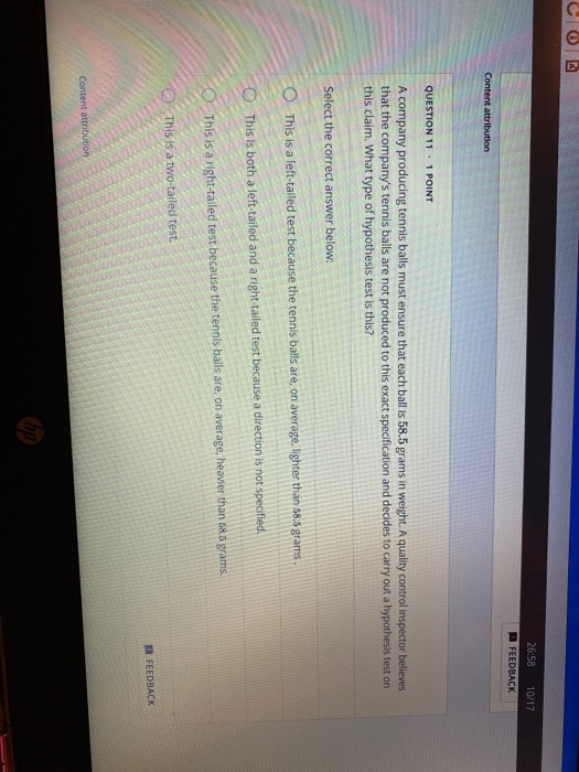 Solved 26:58 10/17 FEEDBACK Content attribution QUESTION | Chegg.com Solved 26:58 10/17 FEEDBACK Content attribution QUESTION | Chegg.com