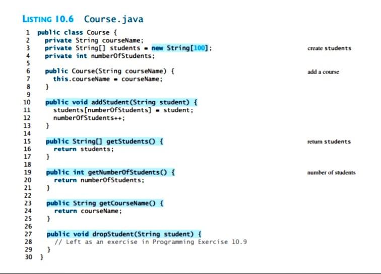 Solved Practice 3 3. (The Course class) Revise the Course | Chegg.com