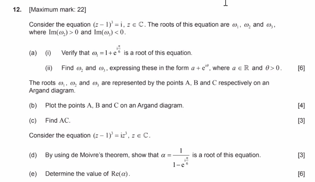 Solved [Maximum mark: 22]Consider the equation | Chegg.com