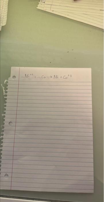 Solved \\( -\\mathrm{Ni}^{+2}+-\\mathrm{Co} \\rightarrow | Chegg.com