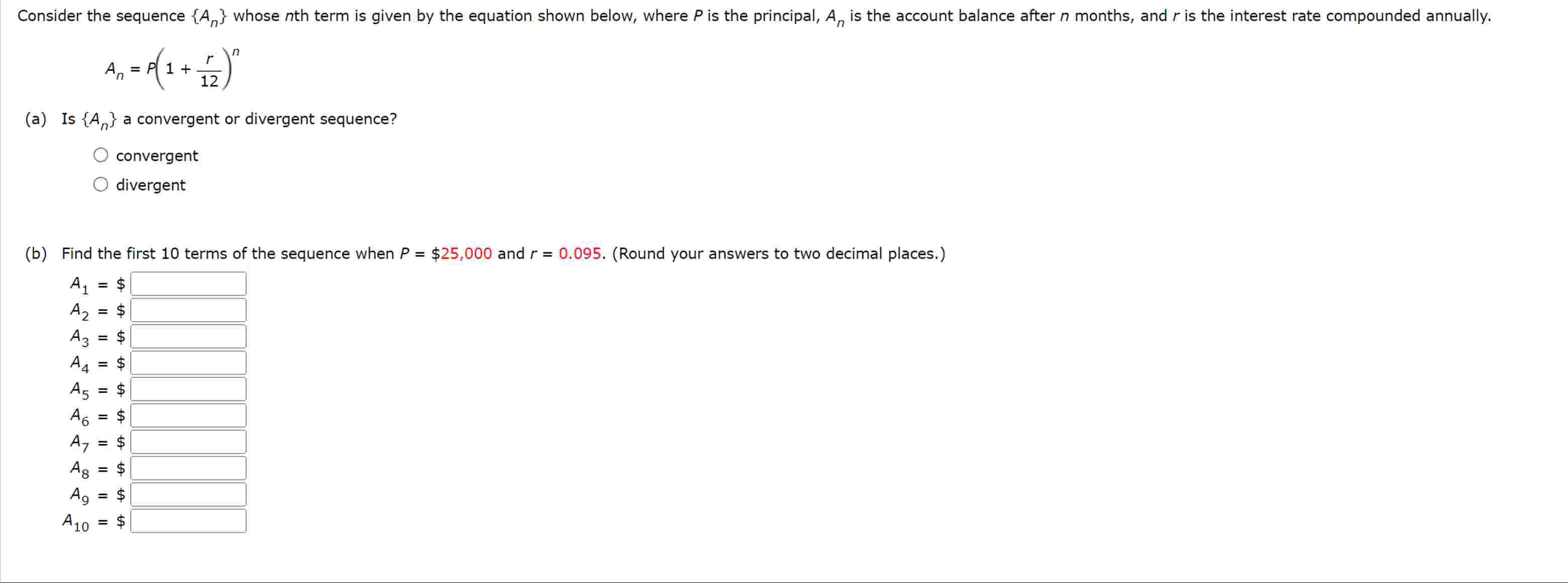 Solved Consider the sequence {An} ﻿whose nth ﻿term is ﻿given | Chegg.com