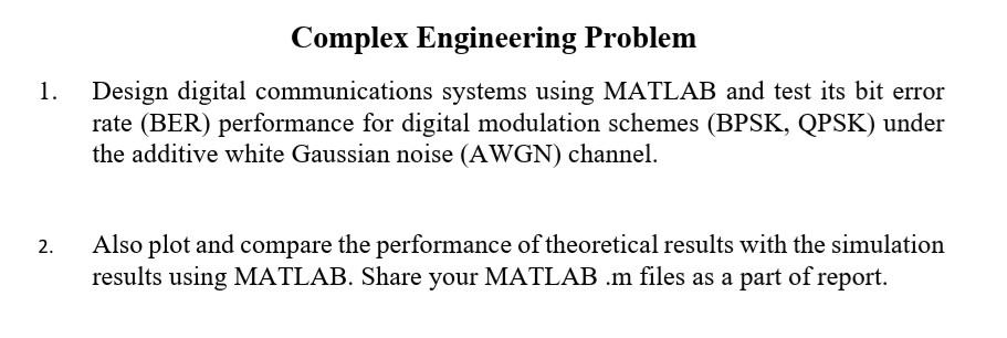 Solved Design Digital Communications Systems Using Matlab