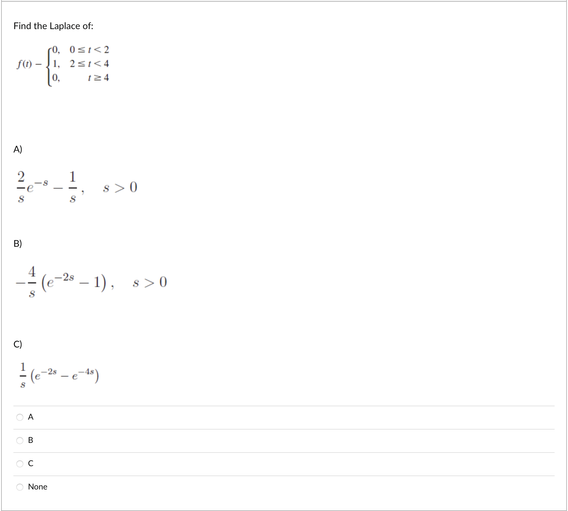 Solved Find the Laplace | Chegg.com