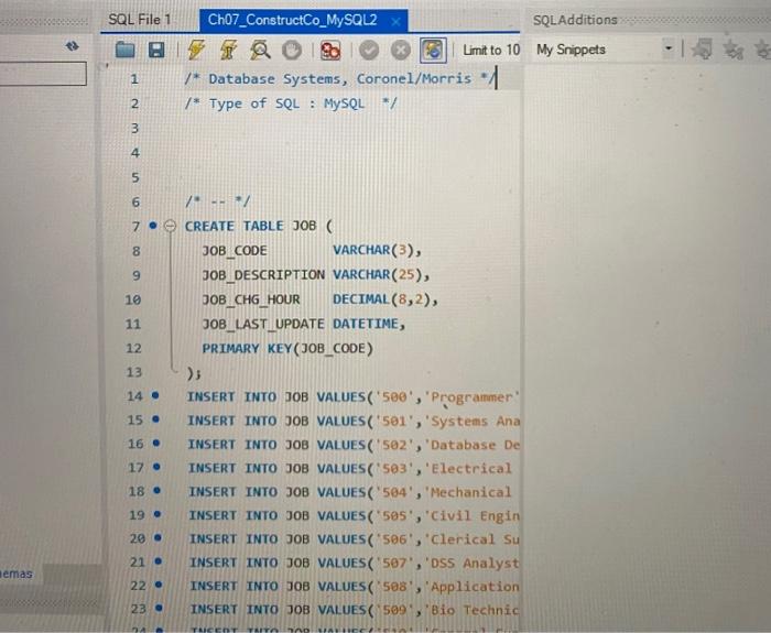 Solved I uploaded a file to paste a code in to mySQL. How do | Chegg.com
