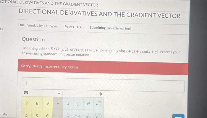 Solved Find the gradient, ∇f(x,y,z), of | Chegg.com