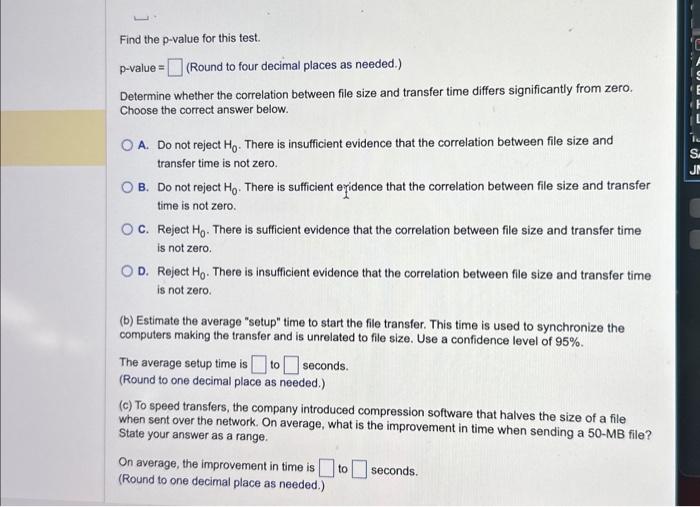 Solved A company ran tests of its current internal computer | Chegg.com