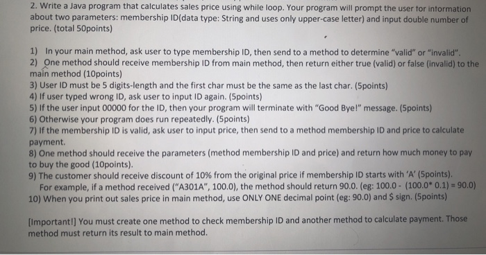 Solved 2. Write a Java program that calculates sales price | Chegg.com