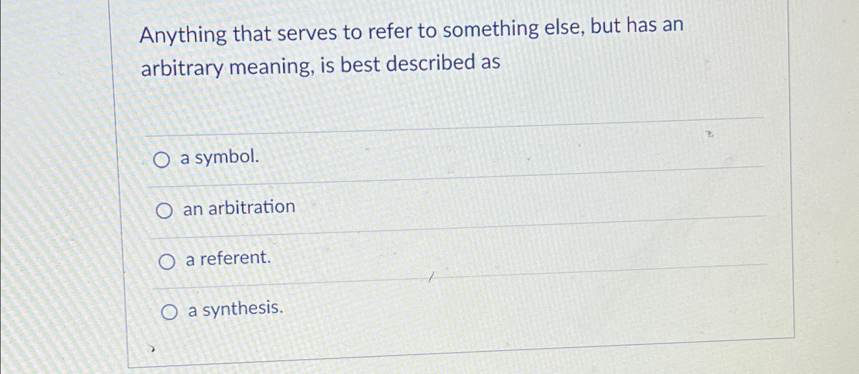 Solved Anything that serves to refer to something else, but | Chegg.com