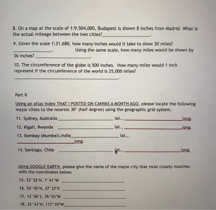 Solved Part 1 1. List the three types of absolute scale: 1. | Chegg.com