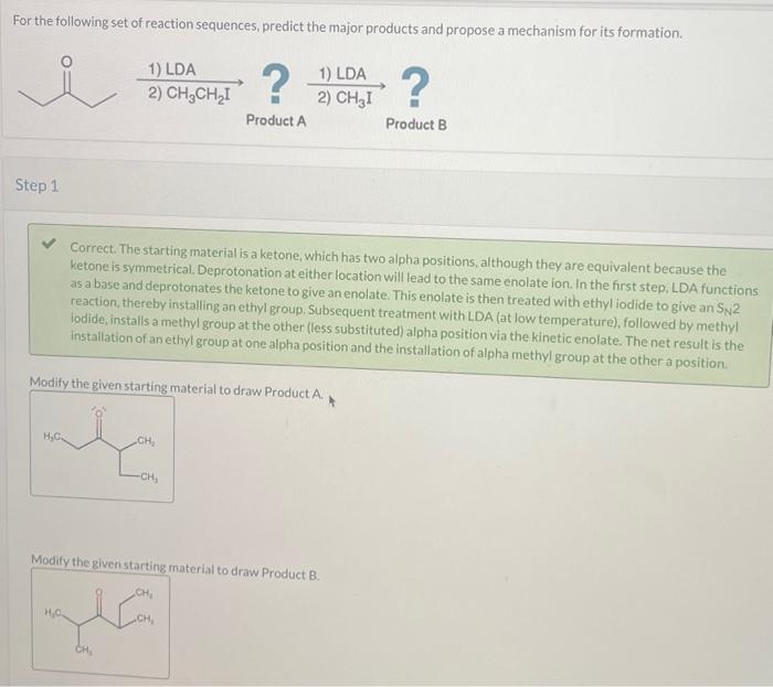 Solved For the following set of reaction sequences, predict | Chegg.com