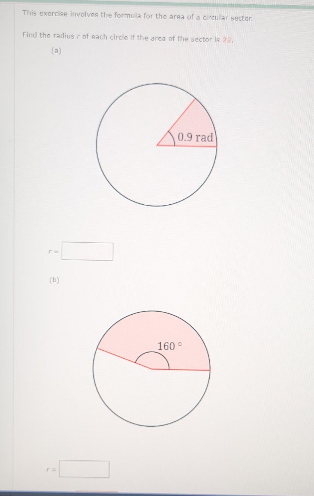 Solved This exercise involves the formula for the area of a | Chegg.com