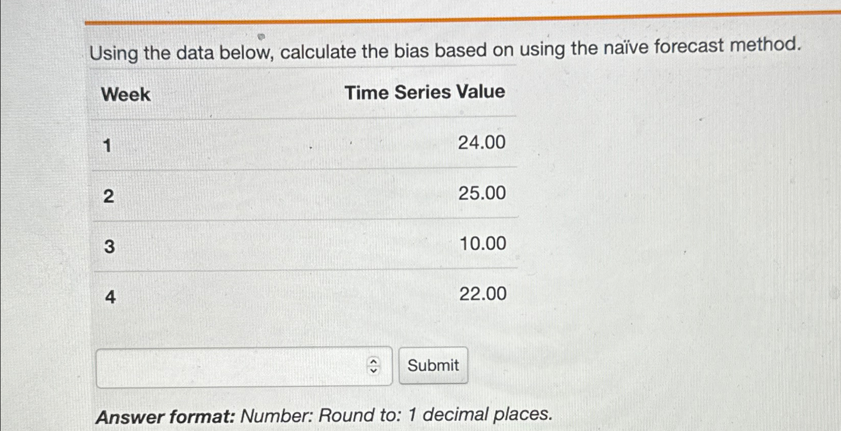 Solved Using the data below, calculate the bias based on | Chegg.com