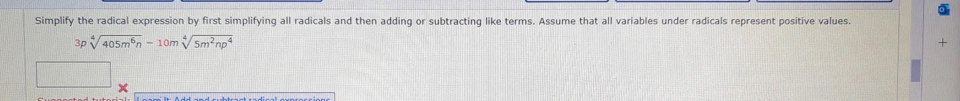 Solved Simplify the radical expression by first simplifying | Chegg.com