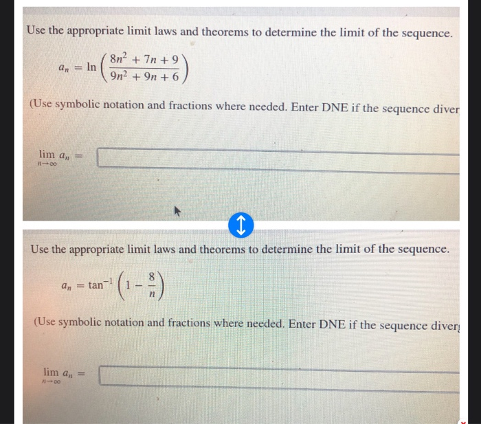 Solved Use the appropriate limit laws and theorems to | Chegg.com