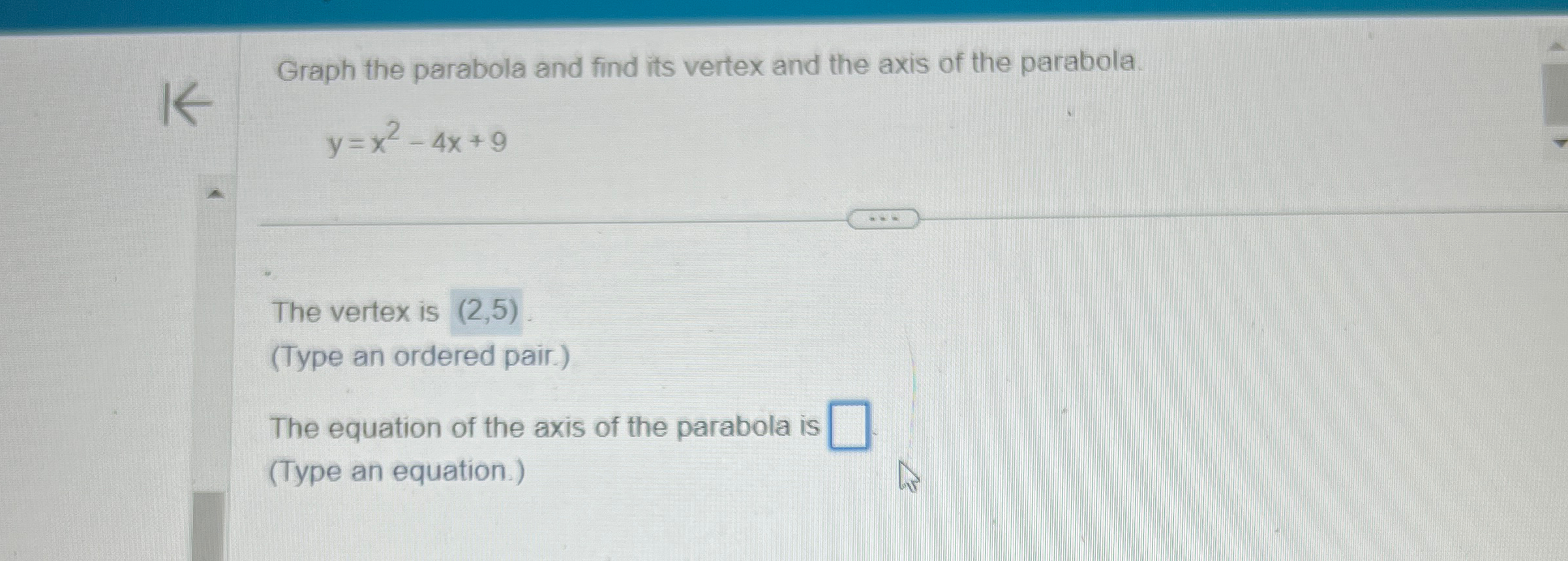 Graph the parabola and find its vertex and the axis | Chegg.com